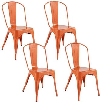 Atmosphera Atmosphera - Lot de 4 chaises en métal niko