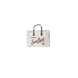 Saint Barth Femme, Sacs, Blanc, Taille: ONE Size Logo Front Bag