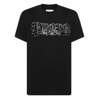 Philipp Plein T-Shirt Rundhals Tattoo - - Tops - Herren - Schwarzk - 4XL