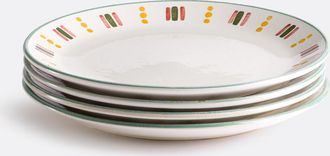 La Redoute Interieurs Lot De 4 Assiettes Plates En Gr&egrave;s &Eacute;maill&eacute; Baldia