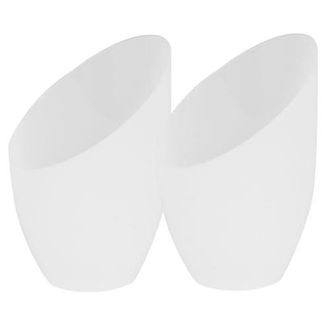Hemobllo 2Pcs Abat-Jour En Plastique Blanc Forme Fer À Cheval Incliné 5.1 X 3.3 Pouces Cache-Lampe RéSistant Pour Lampe De Table Plancher Suspension Et Appliqu