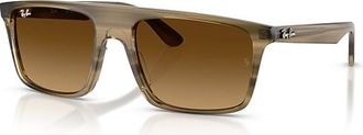 Ray-Ban Rb2222 Sonnenbrillen Grün Gestreift Fassung Braun Glas 57-20