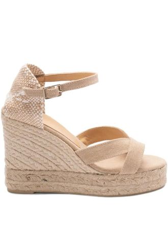 Castaner Sandalen - Beige Wedge Sandals With Braided Jute - Gr. 36 (EU) - in Beige - f&uuml;r Damen