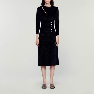 Sandro Robe en velours strass&eacute;