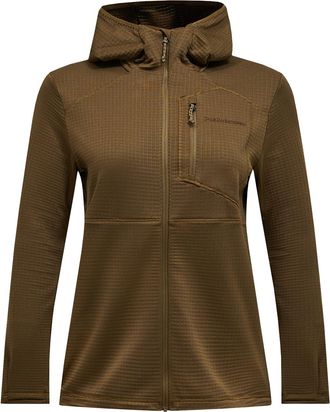 Peak Performance Damen Trail Polartec Hoodie Jacke, meadow moss, L