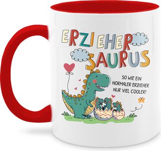 Shirtracer Tasse Tassen 325ml - Erziehersaurus - So wie ein normaler Erzieher nur viel cooler | Ideen für Erzieher zum Abschied | Kita Abschiedsgeschenk für Erzi