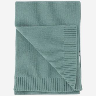 Stone Island Boys Logo Wool Blend Scarf Sage Scarfs