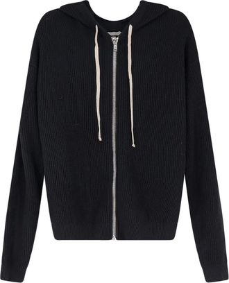 Rick Owens Homme, Pulls, Noir, Taille: M Cardigan zipp&eacute; &agrave; capuche