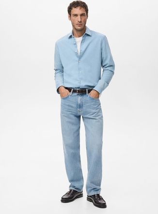 Mango Jean Moby straight-fit délavé clair bleu clair - Homme - 38 - MANGO MAN