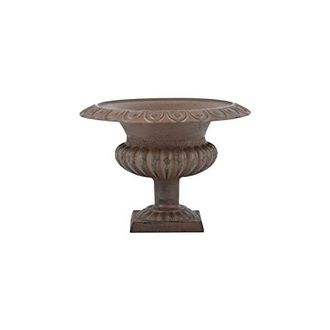 Esschert Design Gusseisen Urnentopf Franz&ouml;sisch braun, 27,8 x 26,7 x 25,3 cm