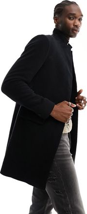 AllSaints Ranger - Langer Mantel in Schwarz