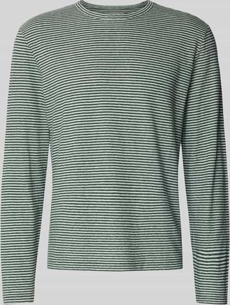 Officine G&eacute;n&eacute;rale Regular Fit Longsleeve aus Leinen-Mix