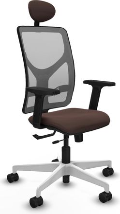 Piqueras y Crespo B&uuml;rostuhl mit hoher R&uuml;ckenlehne, mit 2D-Armlehnen, h&ouml;henverstellbarer Lendenwirbelst&uuml;tze und festem Kopfteil, ausgestattet mit Syncro/Traslack und Sch