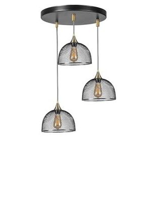 Opviq Elegant Black Chandelier, Metal Body, Adjustable Height 70 cm, Antique Coated Finish, E27 Socket Max 40W, Perfect for Modern Home D&eacute;cor