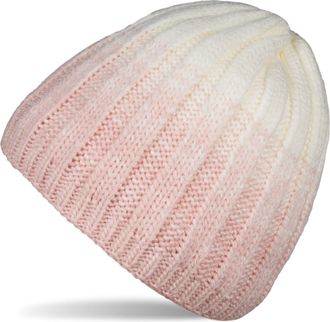 styleBREAKER M&uuml;tze Strickm&uuml;tze Farbverlauf mit Thermo-Fleece