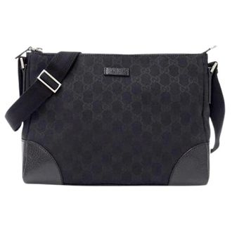 Gucci unisex, Pre-owned, Noir, Taille: ONE Size Sac bandouli&egrave;re GG Canvas Vintage Pre-owned