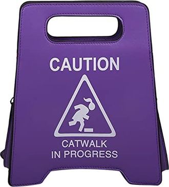 Generic Mode personnalisé Avertissement Forme de prudence Femmes Sacs à main Sac à bandoulière Sacs à bandoulière Sacs à bandoulière, violet, Taille unique