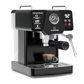 Klarstein Klarstein Libeica machine à café en grains - 19 bars, 1350 W, acier inoxydable, buse vapeur, réservoir 1,8 L, panneau tactile, pour expresso & café en