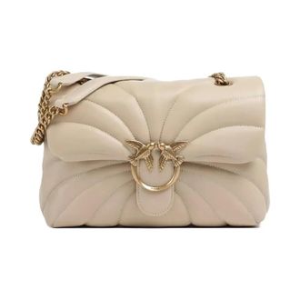 Pinko Pinko, Femme, Sacs, Beige, Taille: ONE Size Love Puff Classic Shoulder Bag