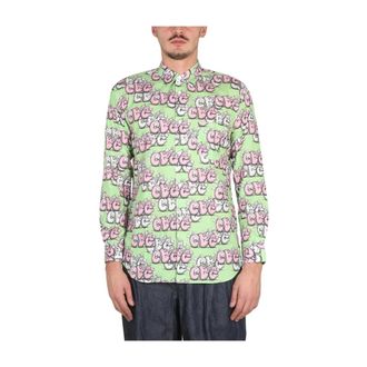 Comme Des Gar&ccedil;ons Homme, Chemises, Vert, Taille: S Chemise Avec Imprim&eacute; X Kaws