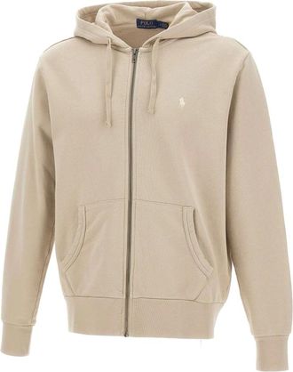 Polo Ralph Lauren Homme, Sweatshirts et sweats &agrave; capuche, Beige, Taille: M Classics Full-Zip SweaT-shirt