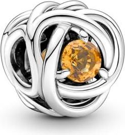 Pandora Pandora Moments Charm Cercle Éternité en argent sterling avec cristal couleur miel