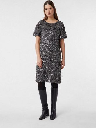 Comma Minikleid Kleid Kurzes Kleid mit Pailetten