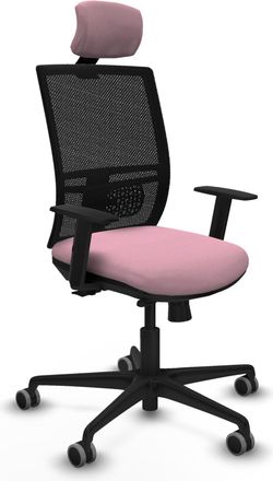 Piqueras y Crespo B&uuml;rostuhl in Rosa, 1D-Armlehnen, h&ouml;henverstellbare Lendenwirbelst&uuml;tze und h&ouml;henverstellbares Kopfteil, ausgestattet mit Syncro/Traslack und Schneidesc