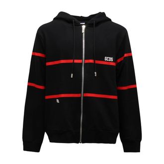 GCDS Full Zip Sweatshirt - - Sweatshirts & Hoodies - Herren - Schwarzk - L
