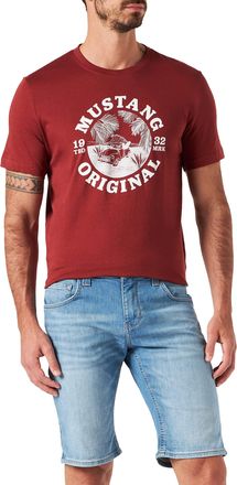 Mustang Jeans Herren Chicago Z Shorts, Mittelblau 313, 28