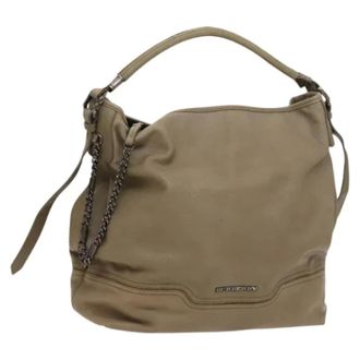 Burberry Pre-owned Cuir sacs-main - Femme - Pre-owned - Beige - Taille: ONE Size