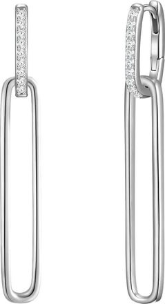 Glanzst&uuml;cke M&uuml;nchen Ohrringe - Sterling Silber Creolen Zirkonia - Gr. unisize - in Silber - f&uuml;r Damen