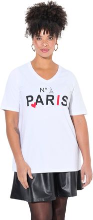 Miamoda Damen gro&szlig;e Gr&ouml;&szlig;en &Uuml;bergr&ouml;&szlig;en Plus Size T-Shirt, A-Linie, Paris schneewei&szlig; 48 838693200-48