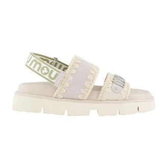 Mou Femme, Chaussures, Multicolore, Taille: 37 EU Sandale Bio &agrave; Bride Arri&egrave;re Blanche