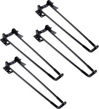 Valiclud 4 Stück Teiliges Klappbares Möbelfuß Robustem Metall Einfache Faltbare Tischbeine für DIY couchtisch Schreibtisch Nachttisch bis Traglast Platzsparend