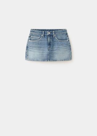 Mango Strass-Jeansrock mittelblau - Damen - XS - MANGO
