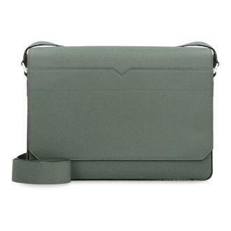 Valextra V-Line Leder Messenger Bag - - Bags - Herren - Gr&uuml;n - ONE SIZE