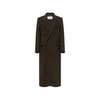 Victoria Beckham Catriona Coat - - Coats - Damen - Gr&uuml;n - M
