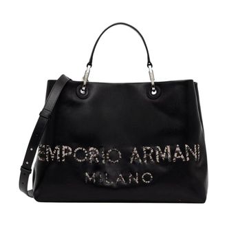 Emporio Armani Logo-Applikation Shopper - - Bags - Damen - Schwarzk - ONE SIZE