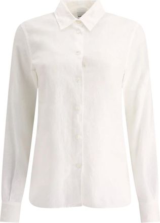 Aspesi Femme, Blouses et Chemises, Blanc, Taille: 38 FR Chemise Blanche Slim Fit en Lin