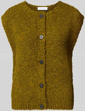 Rich & Royal Regular Fit weste mit Woll-Anteil in Boucl&eacute;-Optik