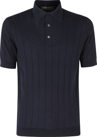 FILIPPO DE LAURENTIIS Homme, Tops, Bleu, Taille: XL Polo Costa Piatta Cotone