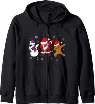 Holiday Dabbing Santa Schneemann Lebkuchen Weihnachten T-Shirt Kapuzenjacke
