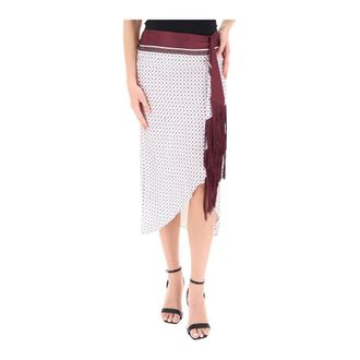 Pinko Pinko, Femme, Jupes, Blanc, Taille: 36 FR Jupe Midi