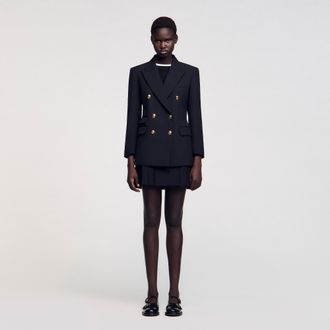 Sandro Veste de tailleur &agrave; boutonnage crois&eacute;