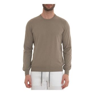 Gran Sasso Baumwoll Rundhals Pullover - - Knitwear - Herren - Beige - XL