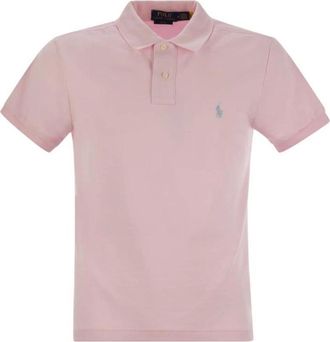 Polo Ralph Lauren Homme, Tops, Rose, Taille: 2XL Polo Coupe Classique en Piqu&eacute;