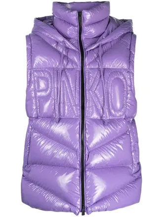 Pinko doudoune &agrave; capuche amovible - Violet