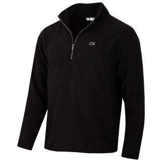 Calvin Klein Herren 2025 Polar Fleece 1/2 Zip Stretch Golfpullover - Schwarz - L