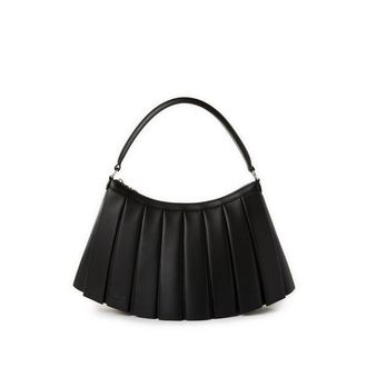 Lacoste Grand sac Lenglen port&eacute; &eacute;paule pliss&eacute; en cuir